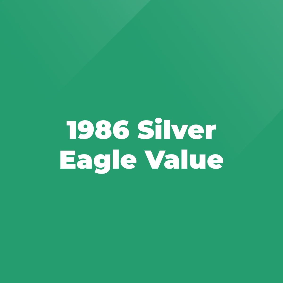 1986 Silver Eagle Value - Stratford Antiques & Collectibles